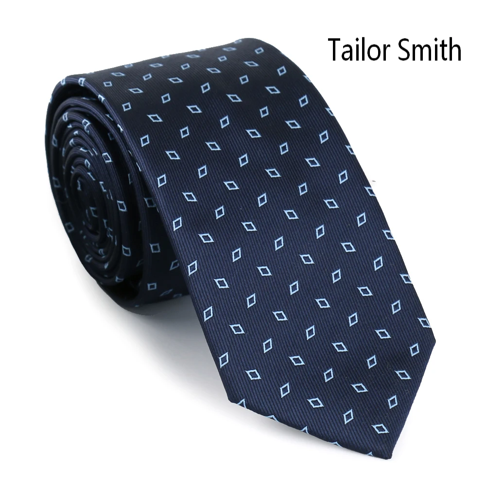 Tailor Smith Men's Microfiber Slim Necktie Jacquard Woven Designer ...