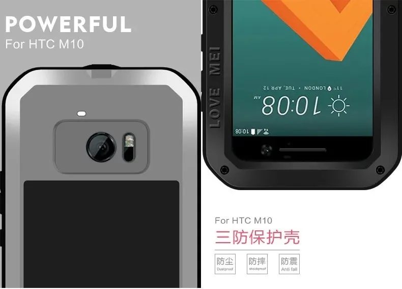Водонепроницаемый ударопрочный грязеотталкивающий чехол для htc One M10 htc 10, чехол, чехол для ...