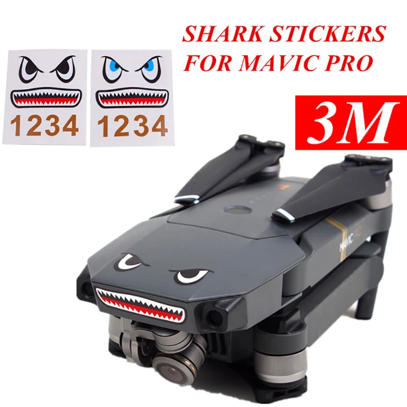 DJI Mavic Air Accessories Shark Sticker Drone Body Sticker Aircraft ...
