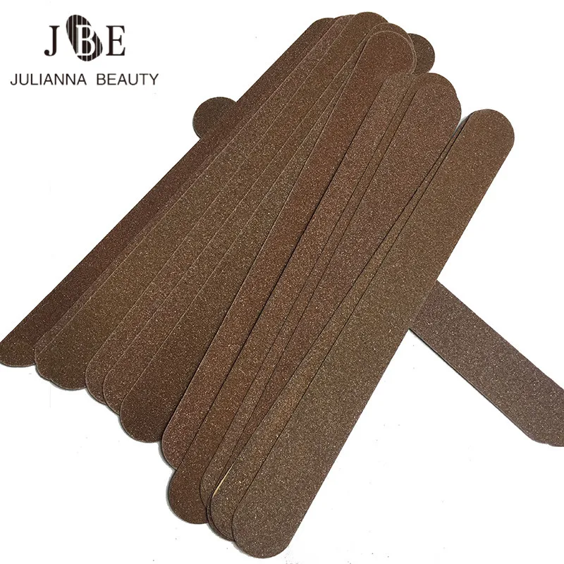 20pcs Brown 18cm Wood Nail Files Disposable Sanding Files Buffing Nail ...