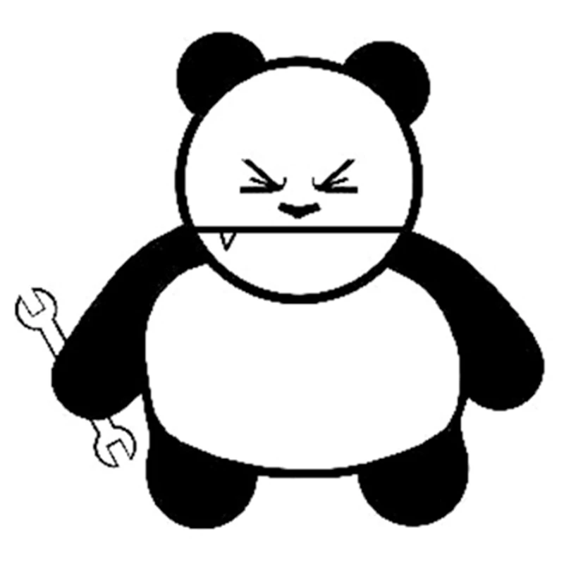Panda W Wrench Funny JDM Racing Vinyl Car Decal For Truck Bumper Auto ...