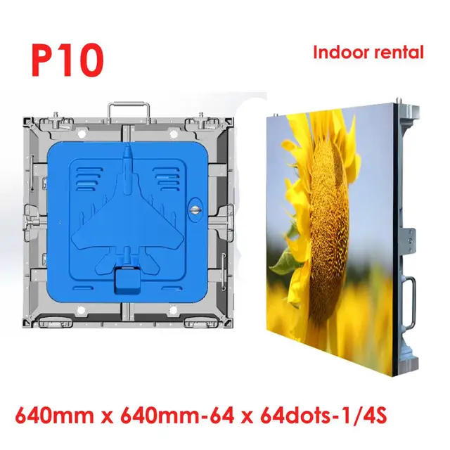 Giant p10 indoor rental led display panel hub75 rgb flexible mobile car ...