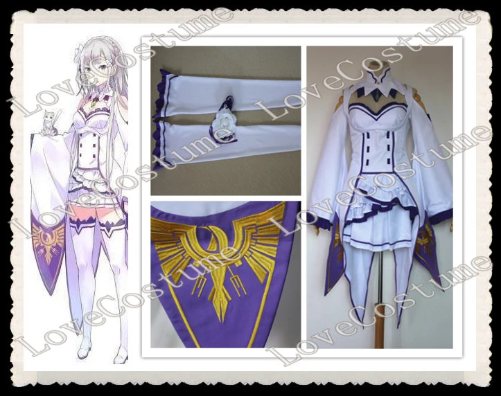 Re Zero kara Hajimeru iseka Seikatsu 에밀리아 코스프레 의상 제작|tailor mannequin ...