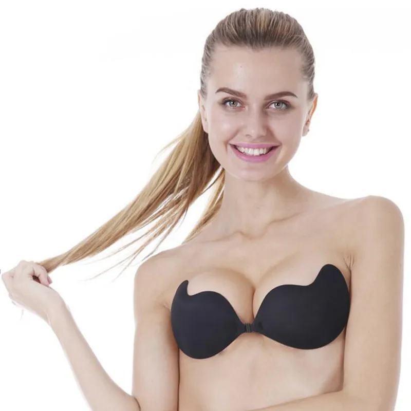 Strapless Bra Push Up Bralette Sexy Sticky Bras Invisible For Women Bikini Wedding Dress Big D