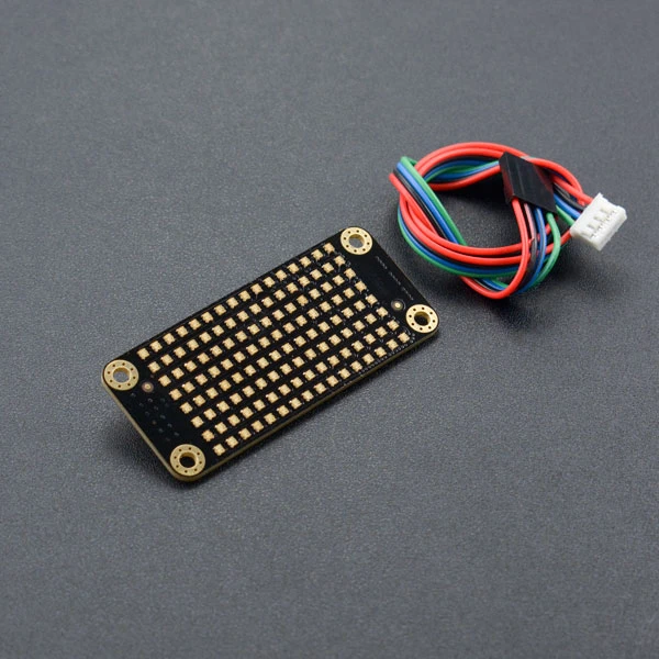 중력 I2C 8x16 RGB LED 도트 매트릭스 페이스 플레이트, LED 8*16 디스플레이 패널, 7 색 일치, 아두이노 ...
