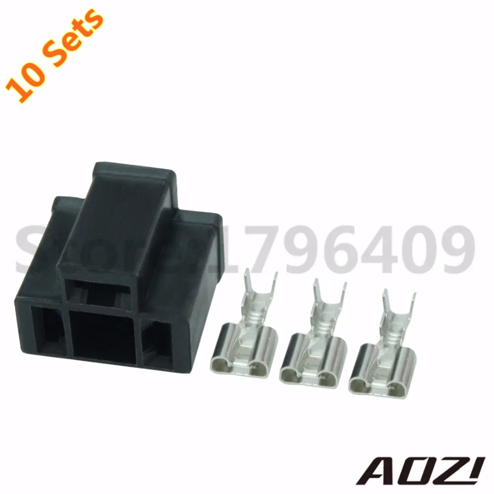 10sets H4 Female Coupler Connector With 7.8MM Female Spade Terminals ...