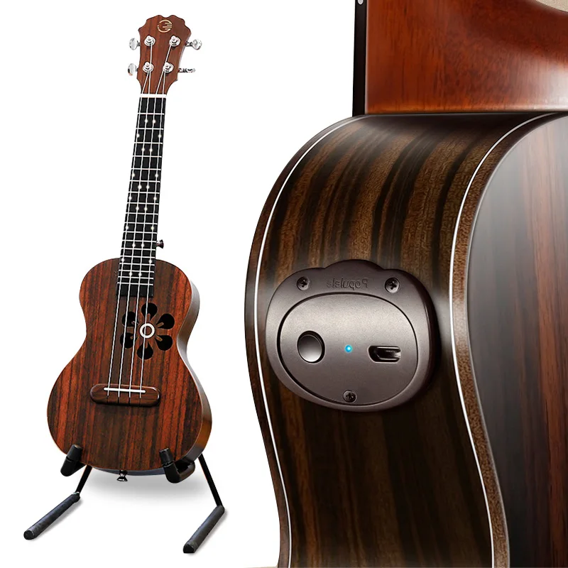 Populele S1 Acoustic Electric Smart Guitar Ukulele Concert Soprano 23 ...