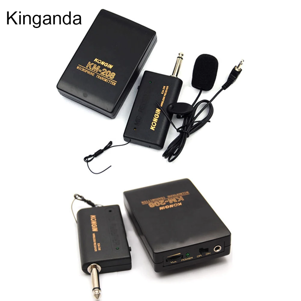 FM Microphone Transmitter Remote Wireless Microphone Headset Stage Mic ...
