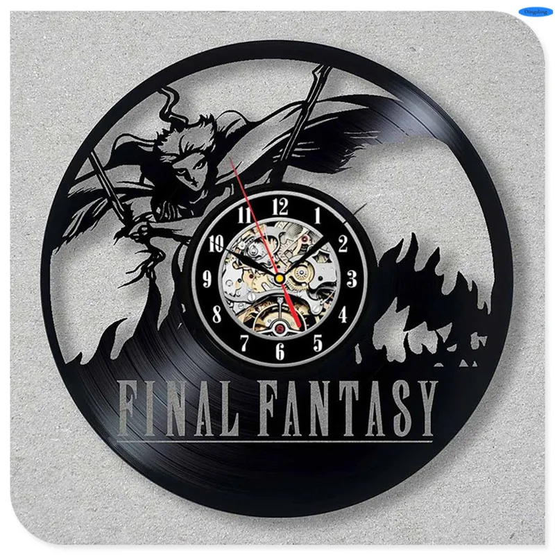 Hot Vinyl Record CD Wall Clock Antique Style Final Fantasy Theme Art ...