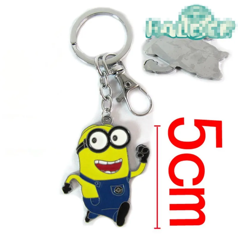 1PCS Lovely Mini Minions Cartoon Keychains Action Figure Cartoon Metal ...