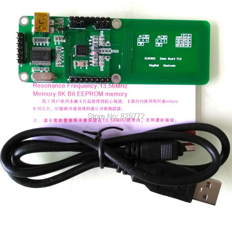 Clrc663 Nfc Rfid Card Reader And Writer Rc663 Demo Development Board ...