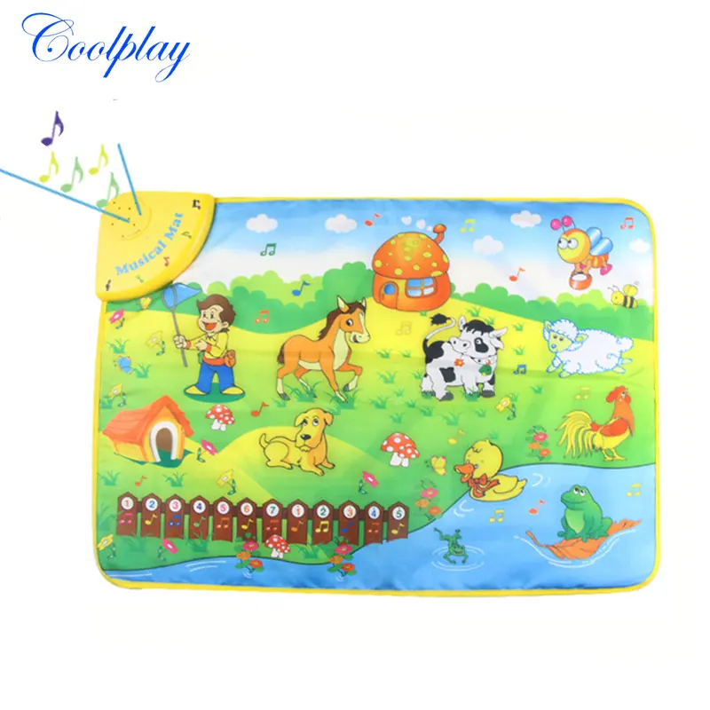 Musical Playing Mat Colorful Animal Farm Flash Play Mats Baby Toys ...