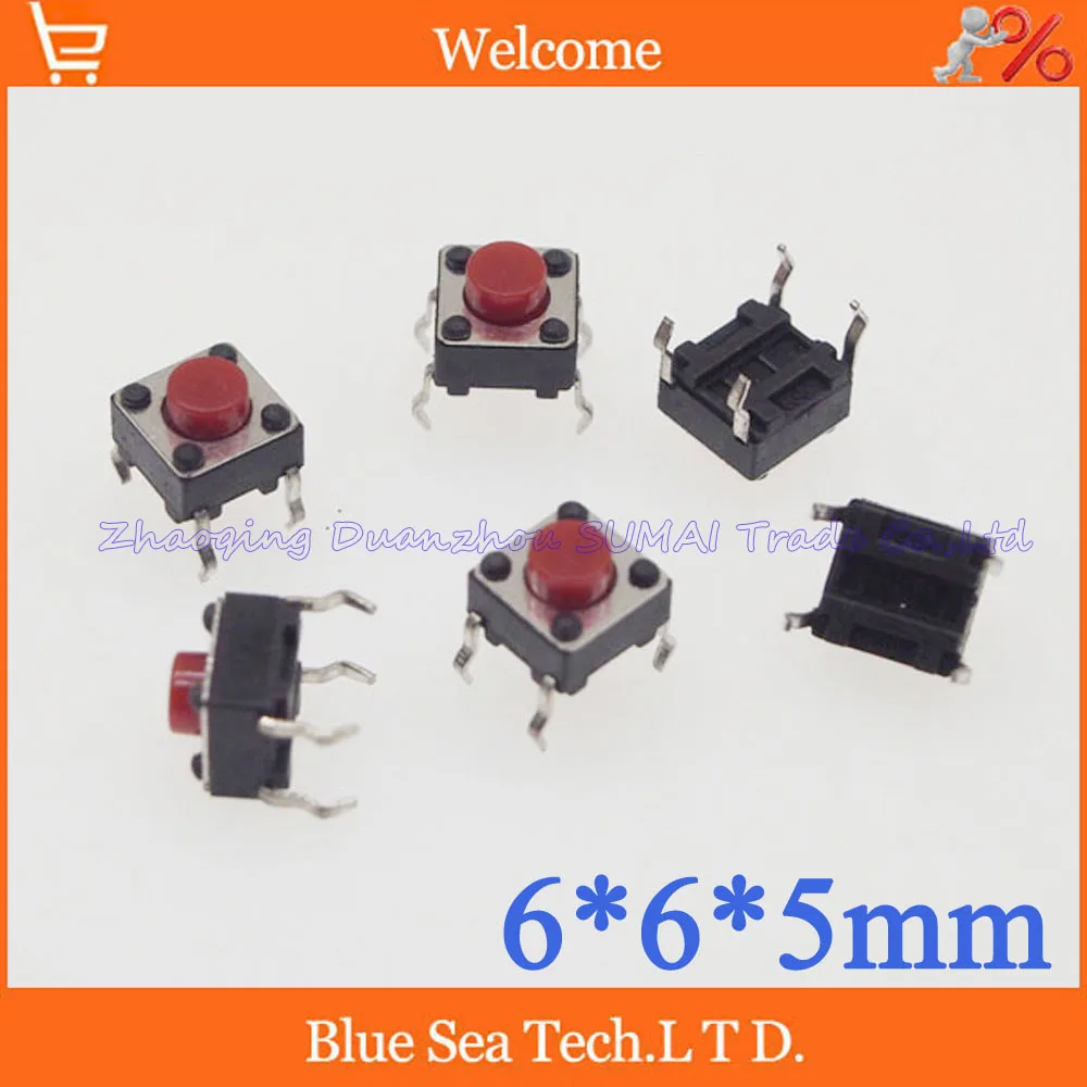 6*6*5MM Tactile Switch,tact switch,micro touch switch,Push Button ...
