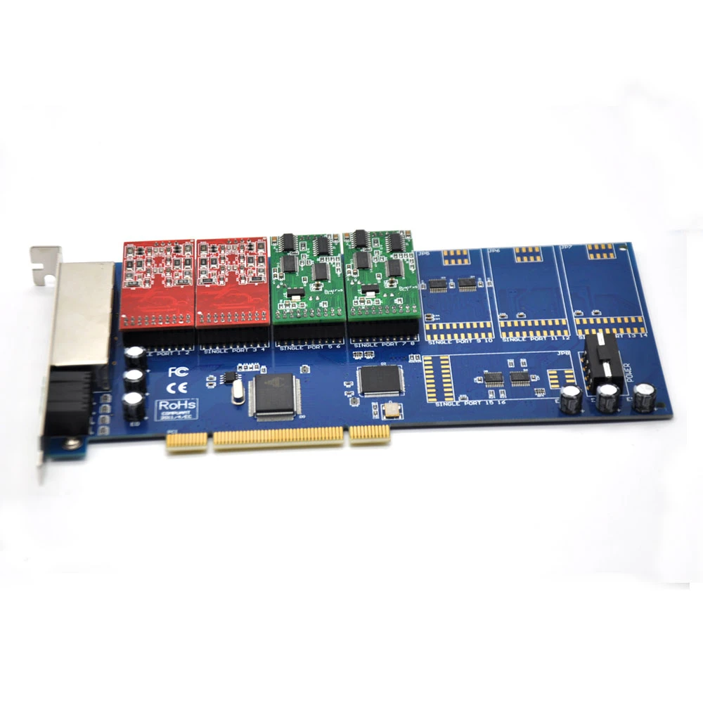 New 16 ports pci asterisk fxo fxs card,elastix card,trixbox card ...