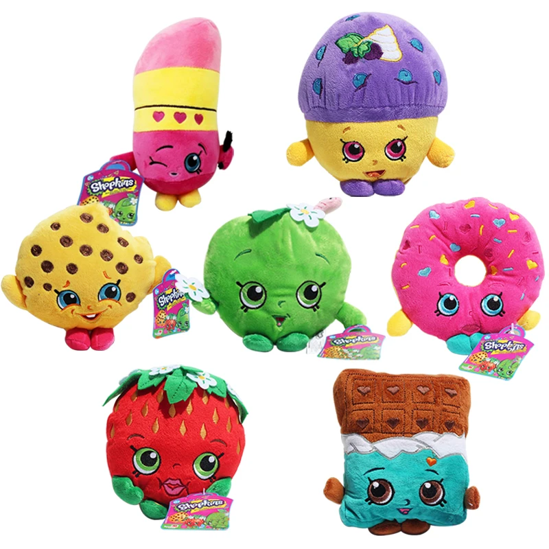 1pcs 17 25cm 7 styles Fruit Plush Toys Strawberry Apple Cookies Donuts ...