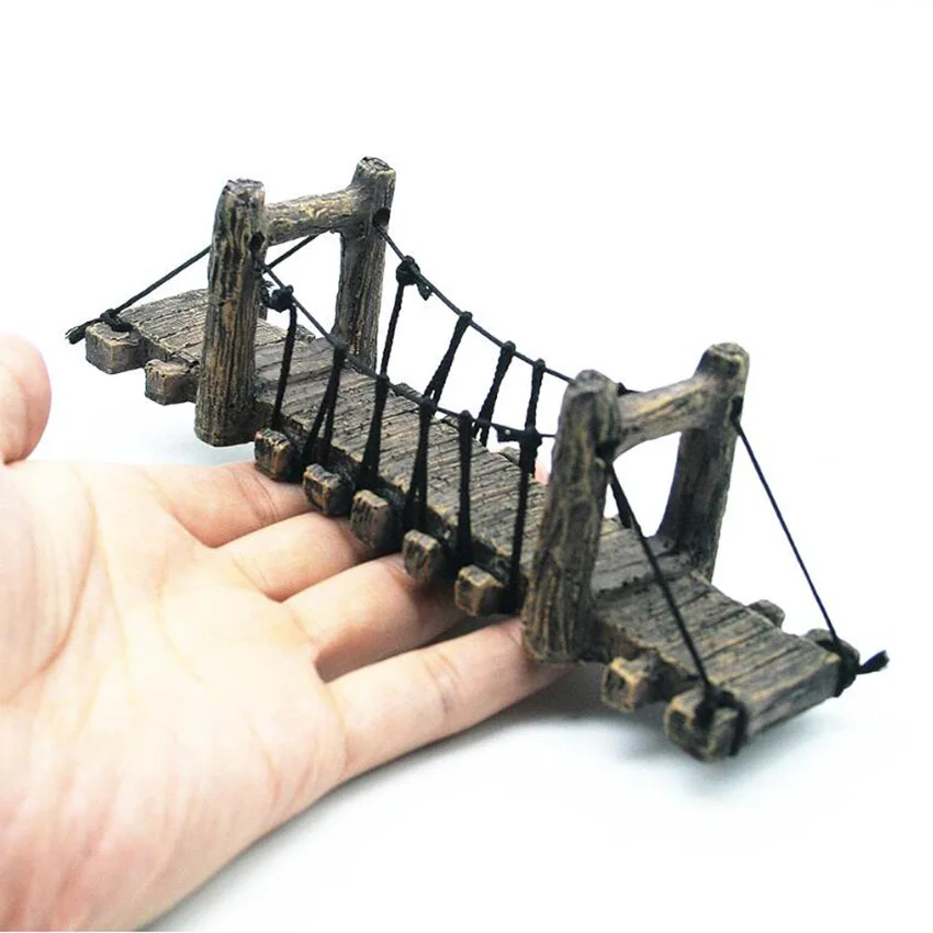 Aquarium-Resin-Bridge-Landscape-Fish-Tank-Ornaments-Drawbridge-Cave ...