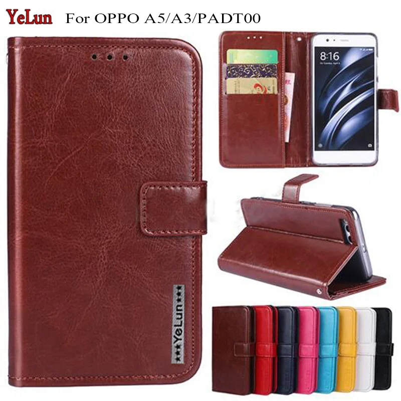 YeLun For OPPO A5 Cover Luxury Leather Flip Case For OPPO A3 PADT00 ...