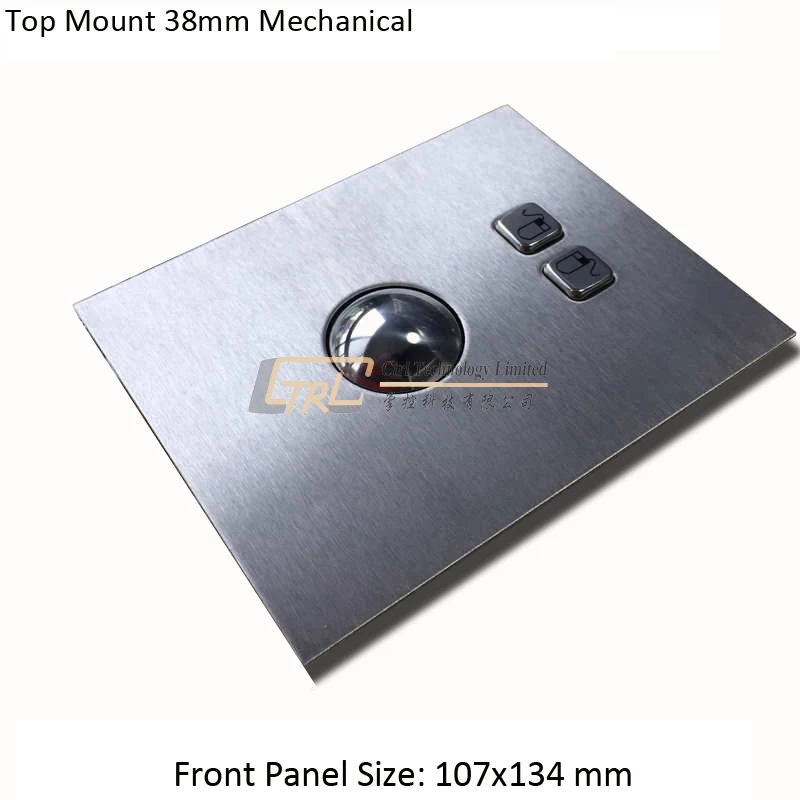 TOP Panel mount 38mm inoxidável Mecânica Trackball, USB ou PS2 ...