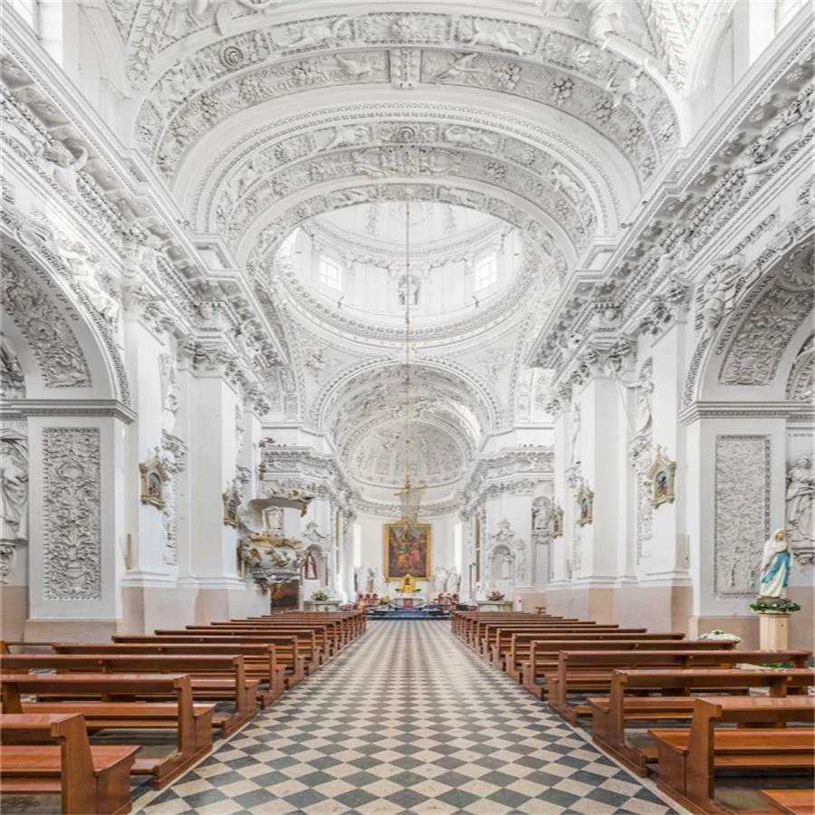 Laeacco Gorgeous Arch Church Interior View Photography Backgrounds ... Laeacco Gorgeous Arch Church Interior View Photography Backgrounds ...