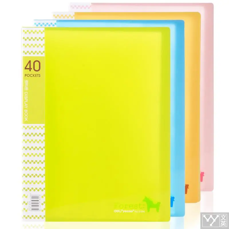 Deli 40 Page document folder Fashion Color Multi Page Folder for office ...