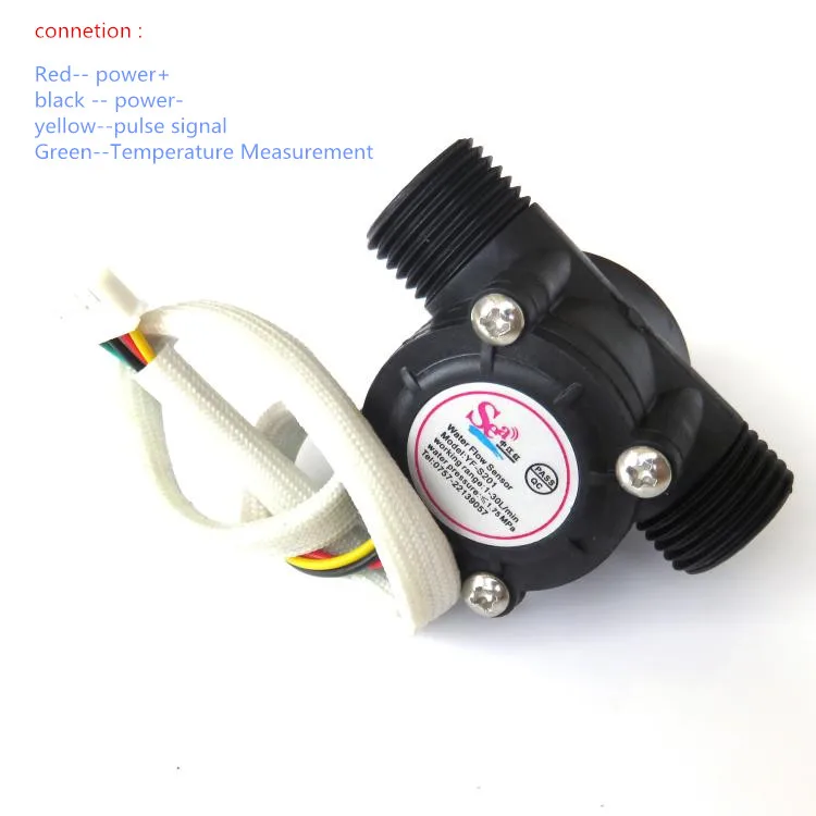 Hall Flowmeter Water Control Washroom Flow Sensor Counter With ...