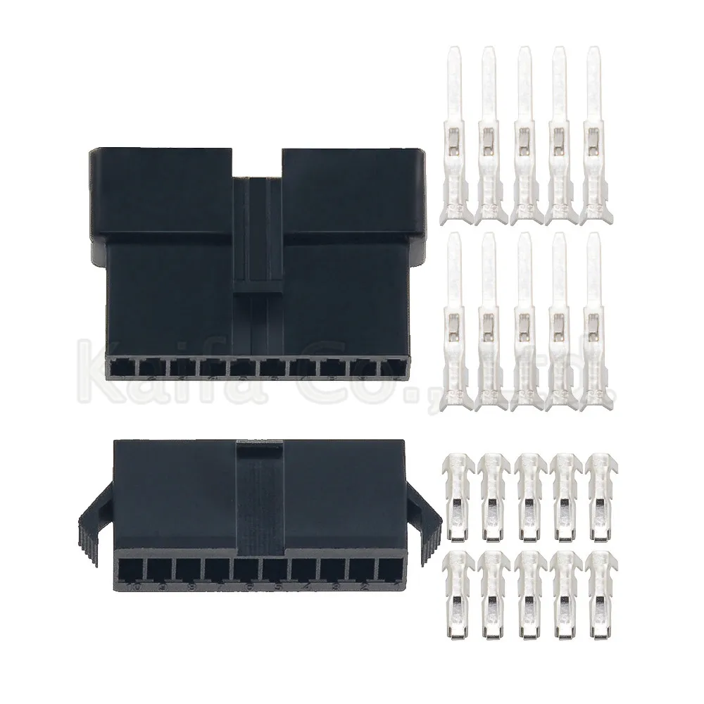 10 Sets JST 2.54mm SM 10 Pin 10 Way Multipole Connector plug With ...