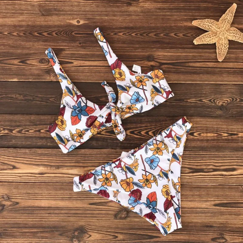 2018 Sexy Bikini Women Print Floral Swimsuit Push Up Swimwear Lovely