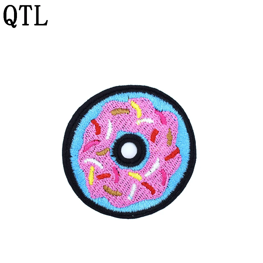 5PCS Donuts Patches for Clothing Iron Embroidered Patch Applique Iron on Patches Sewing ...