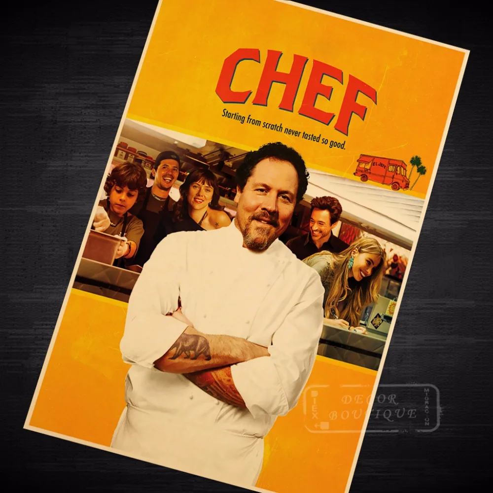 Chef Movie Film Classic Vintage Poster Decorative DIY Wall Canvas ...