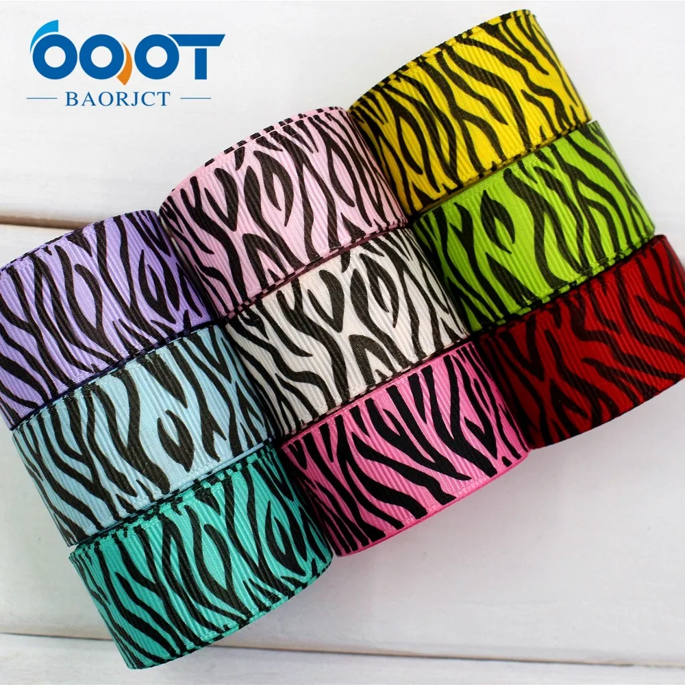 OOOT BAORJCT Cinta de grogrén impresa con patrón de cebra, materiales ...