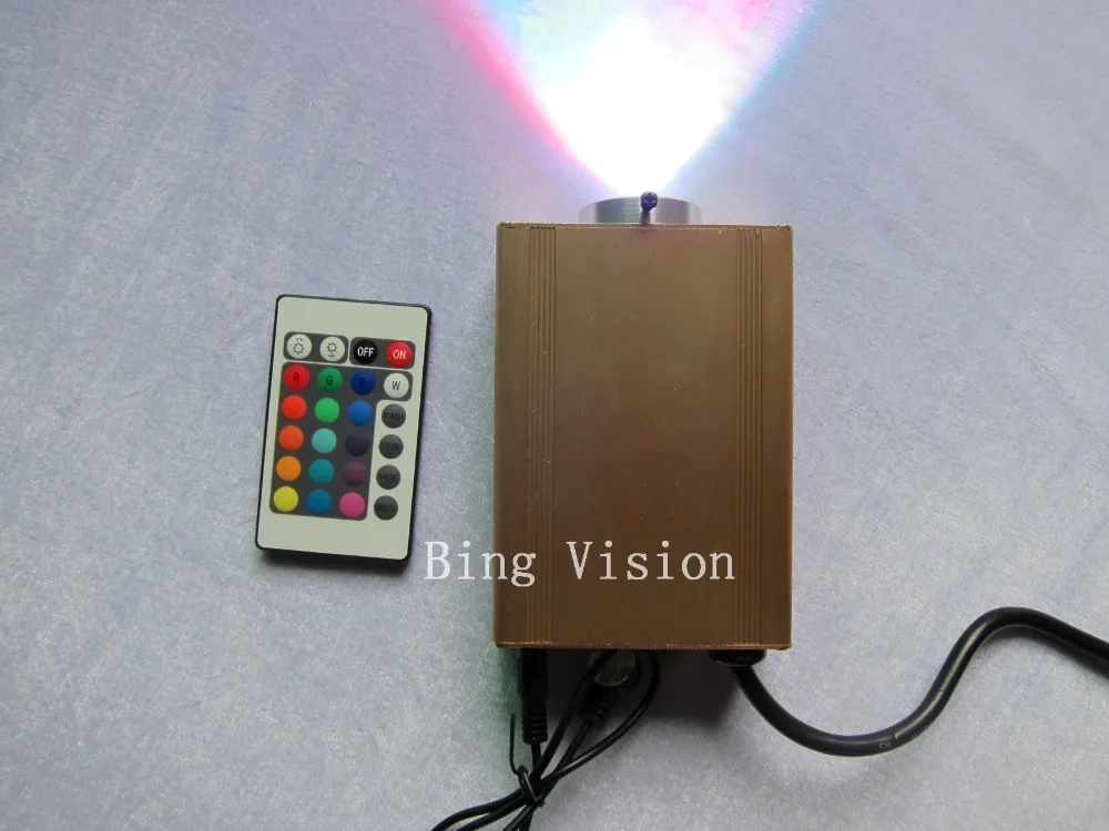16W RGB fiber optic light led light engine with 24Key IR remote,16 ...