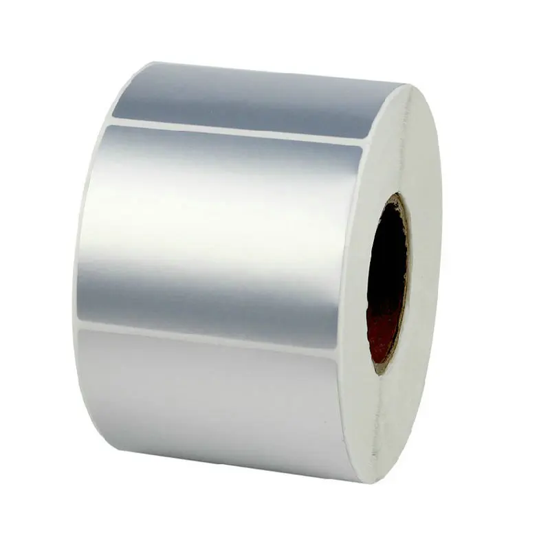 Label Sticker 75*50mm 1000pcs/roll Silver PET Label Waterproof ...