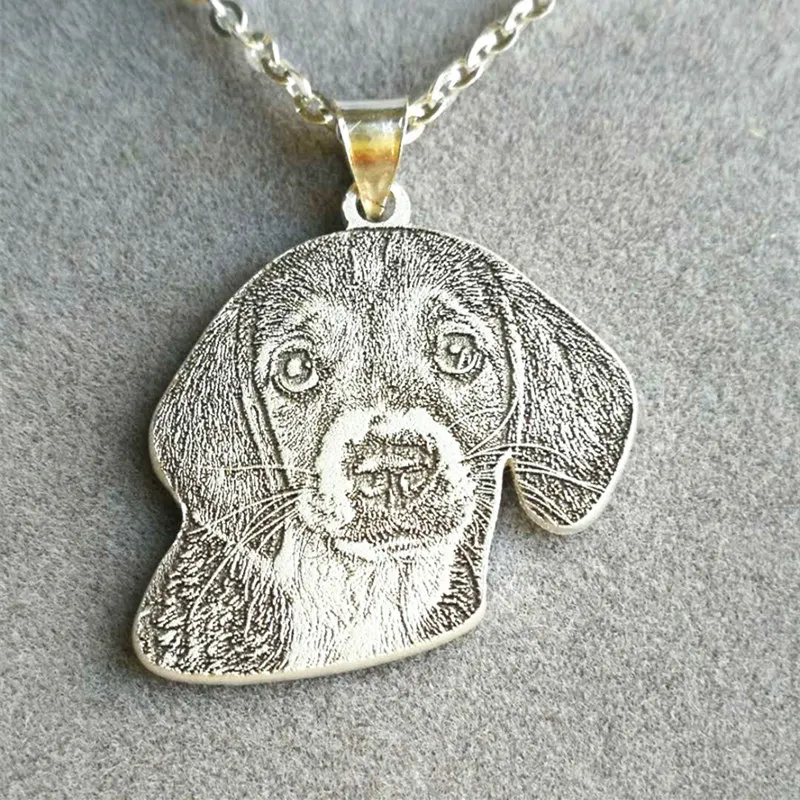 Pet Photo Necklace Personalized Cat And Dog Photo Pendant Handmade Pet