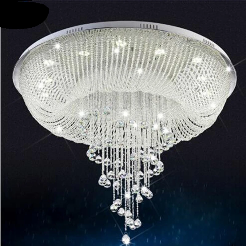 Modern minimalist living room crystal lamp Round stylish led lamp ...