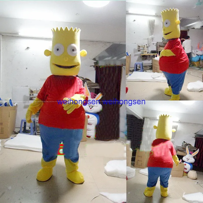 Casco de Material EVA, disfraz de Mascota de bart amarillo, ropa de ...