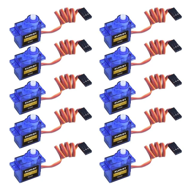 Miroad 10x Pcs SG90 Micro Servo Motor 9G RC Robot, 54% OFF