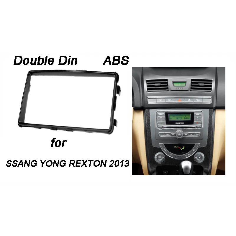 Double-Din-Audio-Fascia-for-SSANG-YONG-Rexton-2013-Radio-CD-GPS-DVD ...