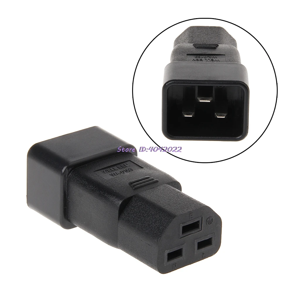 IEC 320 3 Pin C20 Male To C21/C19 Female Plug Converter Power Supply ...