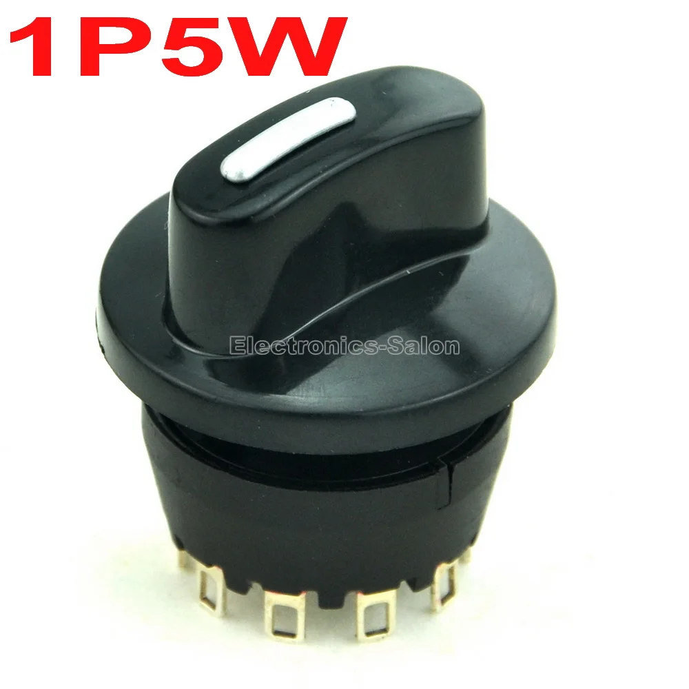 SP5T 8A/250V 1 Pole 5 Way Rotary Switch, with Knob.|switch switch ...