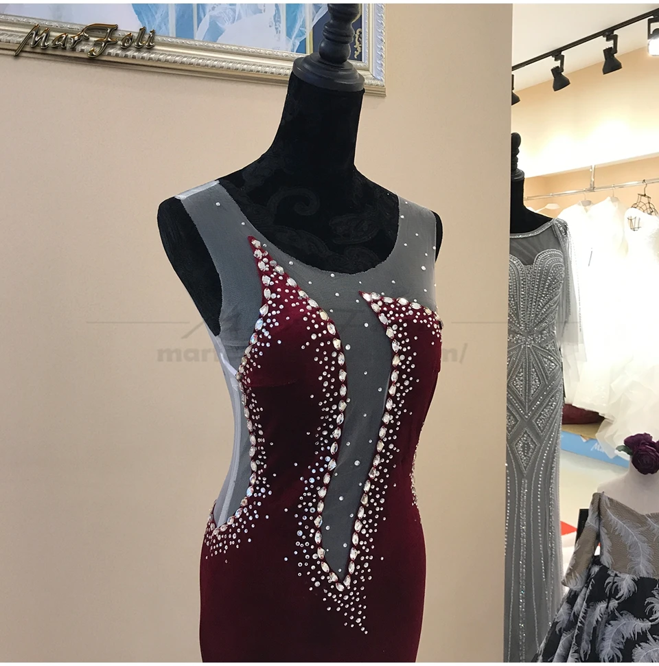 Marfoli Sexy Evening Dress Floor Length Tulle Sexy Formal Transparent ...