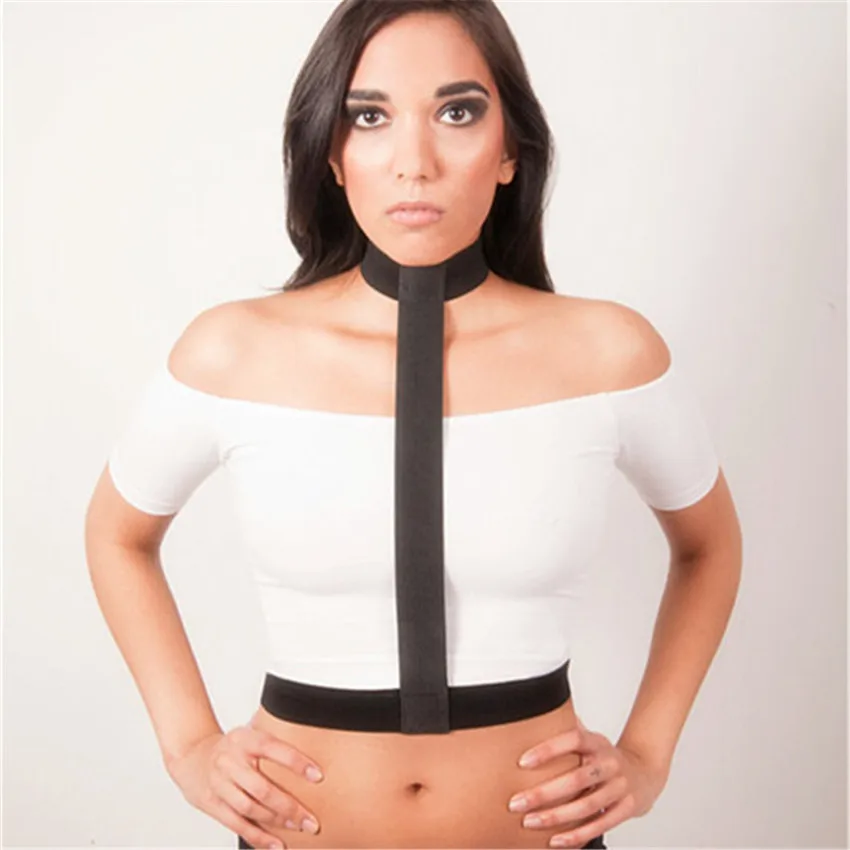 90'S Goth Body Harness Belt Women Sexy Lingerie Elastic Halter Corset ...