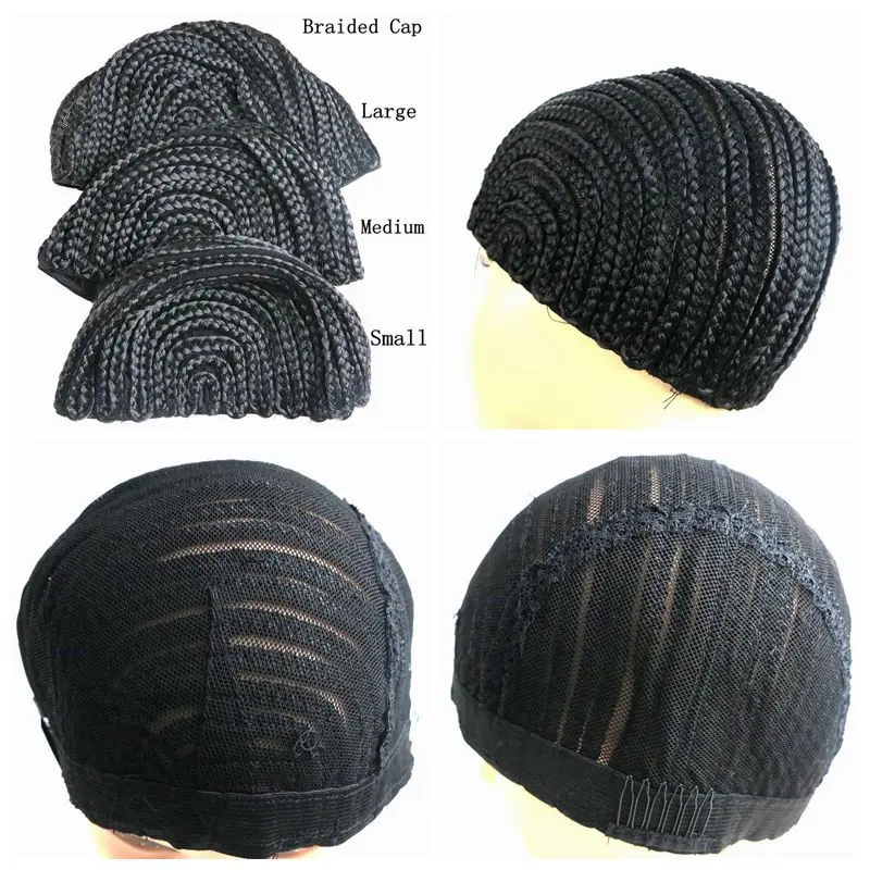 (2 peças/lote) frete grátis trançado peruca boné para tecer crotchet ...