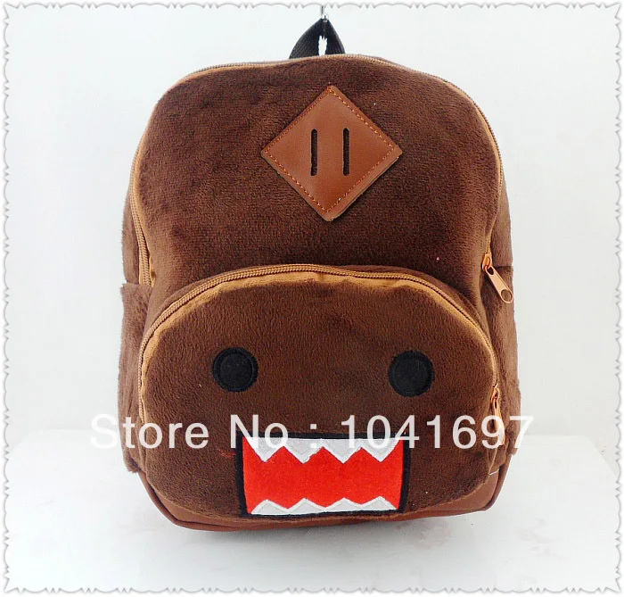 Free shipping kids girls school bag Cute Domo Kun plush Cartoon ...