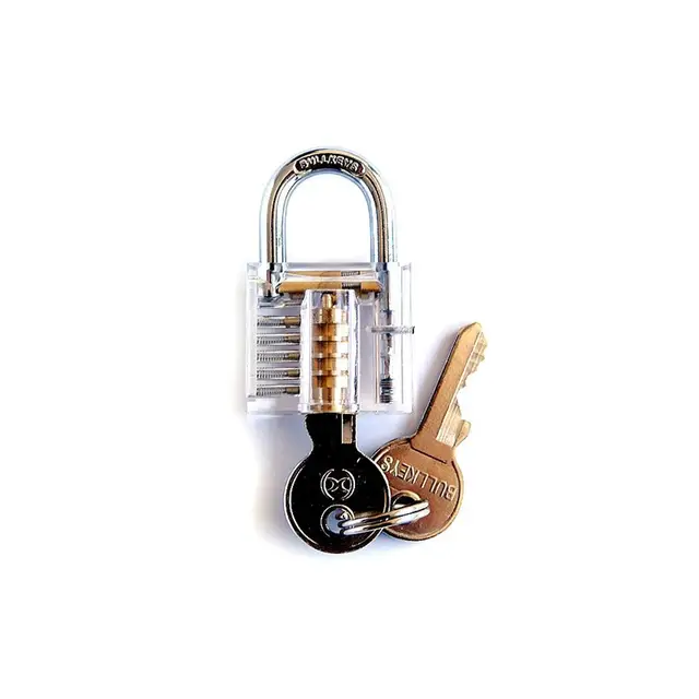 Durable Robust Transparent Visible Padlock With Two Acrylic Keys Home ...