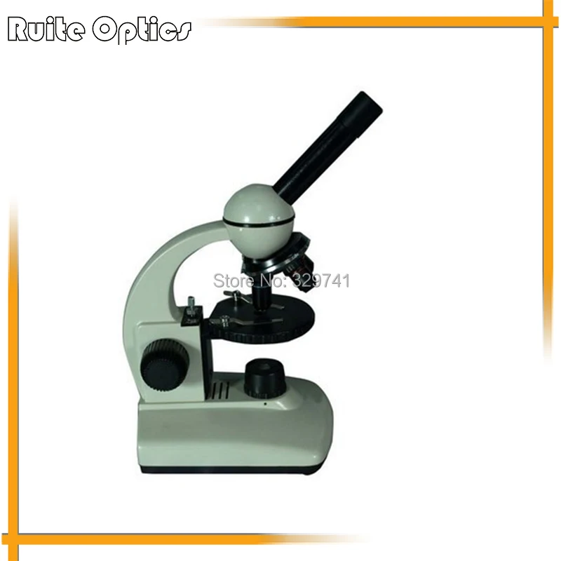 Monocular Compound Biological Microscope with LED Light Plain Stage ...