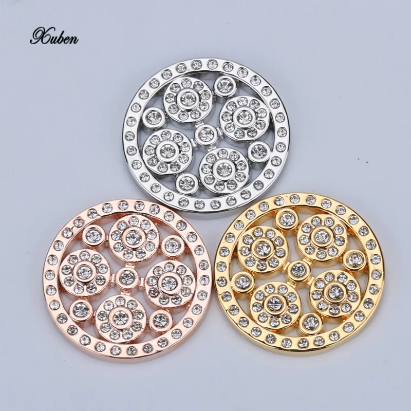 Xuben design my 25mm coin crystal disc gold color interchangeable ...