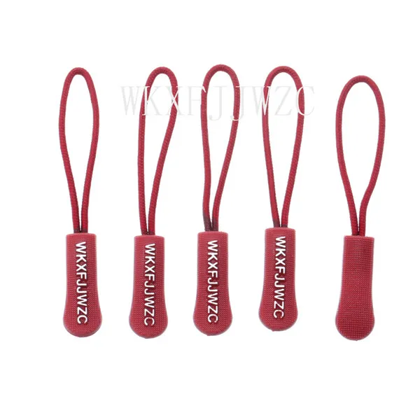 Red Wine 20pcs Zipper Pulls Strong Nylon Cord Non-slip With Rubber ...