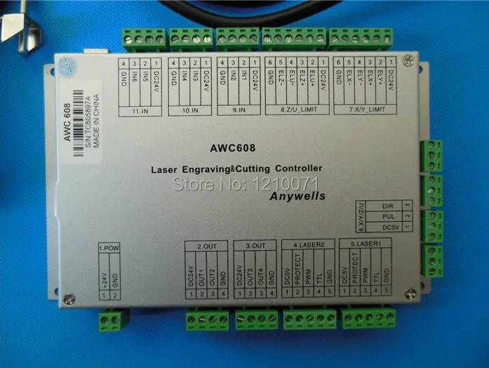 Laser RF CO2 laser cut controller AWC608|laser control system ...