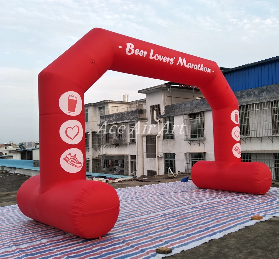 Custom Red Start Line Inflatable Marathon Arch With Logo For Promotion ...