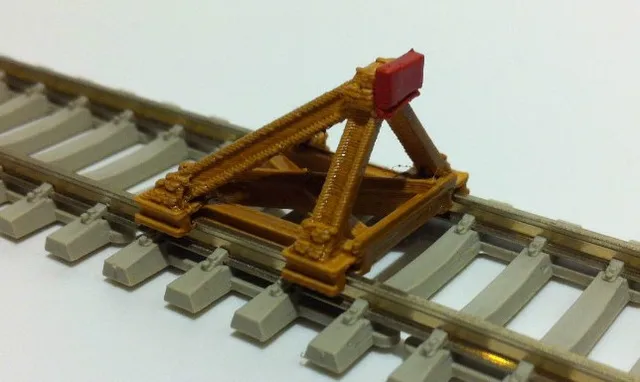 2pcs / lot 1/87 Model Train ho scale railway track buffer architectural ...